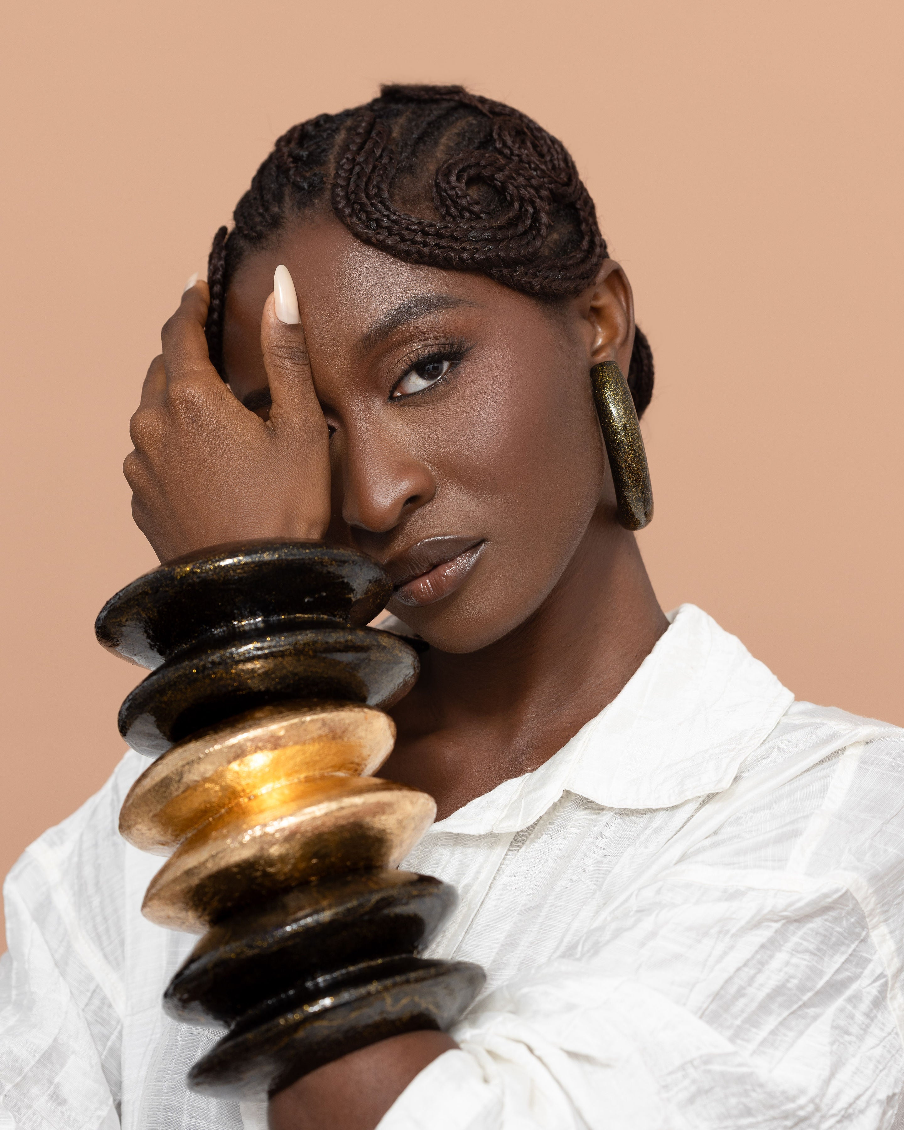 Handmade Bangles | Brass & Calabash Statement Bangles from Ghana ...